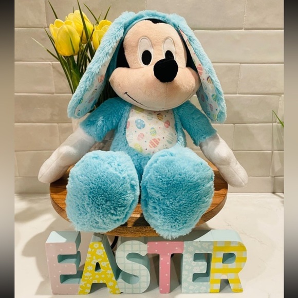 Disney | Toys | New Disney Mickey Mouse Blue Easter Bunny Plush | Poshmark